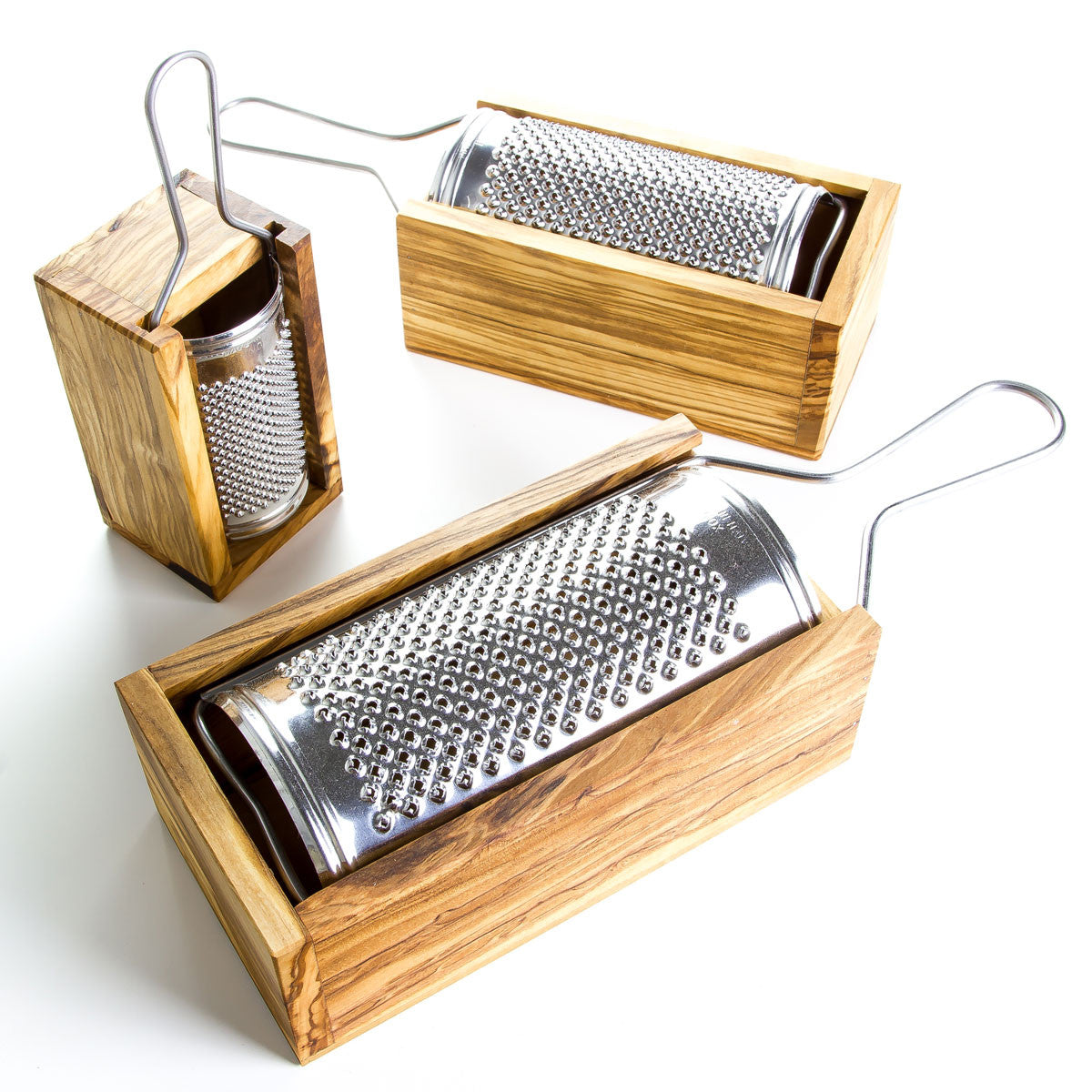 Italian Made Cheese Grater with Olive Wood Box - 3 Sizes Available ...